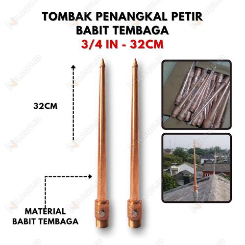Jual Splitzen Penangkal petir 32 cm babit tembaga lightning rod - Kab ...