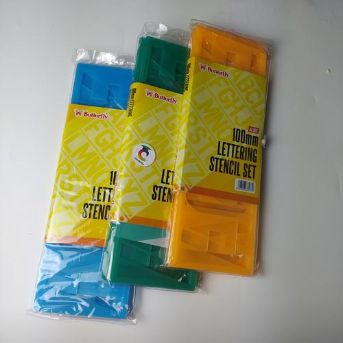 Jual Penggaris Sablon Mal Huruf Lettering Stencil Set Butterfly HA-860 ...