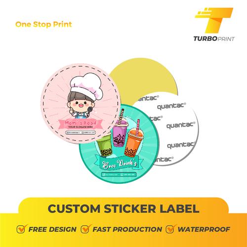 Jual Custom Sticker Label Makanan Vinyl ( tahan air ) / Print Stiker ...