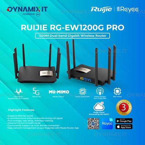 Promo RUIJIE Reyee RG-EW1200G PRO 1300M Dual-Band Gigabit Wireless ...