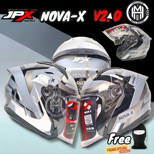 Promo HELM JPX NOVA X V2 N4 DARK GREY GLOSS |HALF FACE DOUBLE VISOR - M - Kota Tangerang Selatan ...