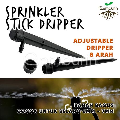 Jual Stick Sprinkler Adjustable 8 Arah Micro Drip Selang PE 4X7mm ...