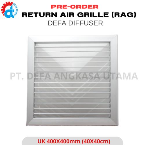 Jual RAG Return air grill Ventilasi AC ukuran 40x40 cm - Coating Putih ...