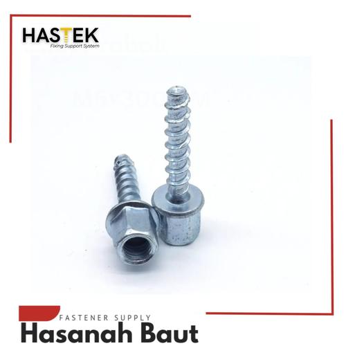 Jual Concrete Hanger Screw Anchor M10x55MM / Baut Beton Hollow Core ...
