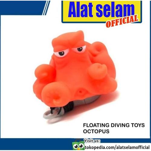 Jual Floating Toys Diving Octopus Rubber with Rope Signal Dive ...