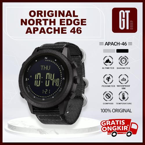 Jual Smartwatch Pria North Edge Waterproof 50M Apache 46 Altitude barometer - Jakarta Barat - GT ...
