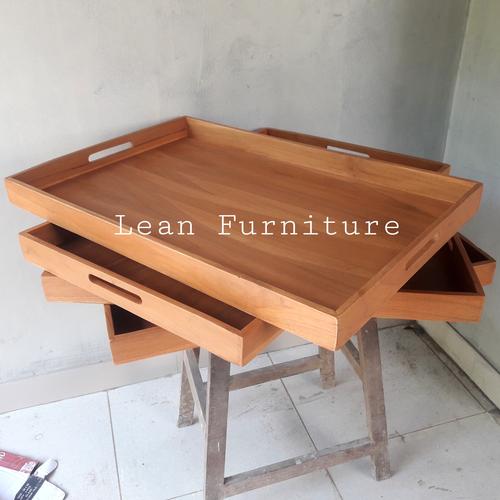 Jual Hotel Service Tray Room Extra Large 70x40x5.5cm full Kayu Jati ...