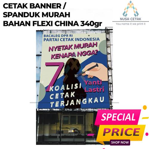 Jual Cetak Spanduk Banner Flexi 340gr Caleg - Murah | 1 HARI JADI - Jakarta Timur - Nusa Cetak ...
