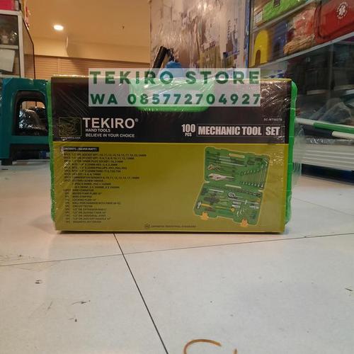 Jual TEKIRO mechanic tools set 100 pcs / mekanik tool set box plastik - Hijau - Kota Bandung ...