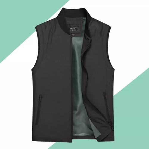 Jual jaket rompi pria dewasa minimalis elegan/vest pria - Hitam, S ...