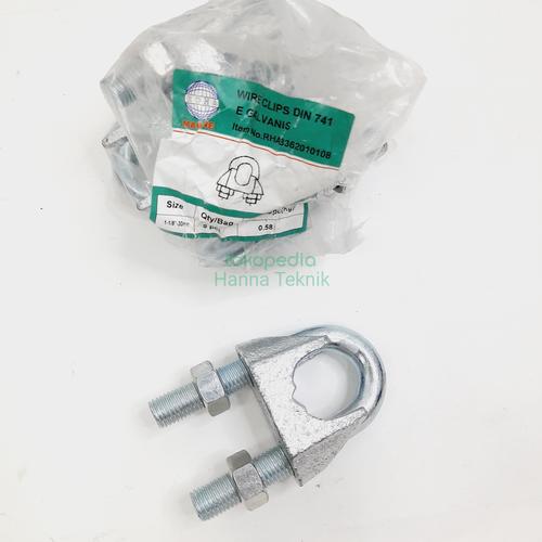 Jual Kuku Macan / Klem Sling / Klem Tali Kawat Baja 28 MM GALVANIZED ...