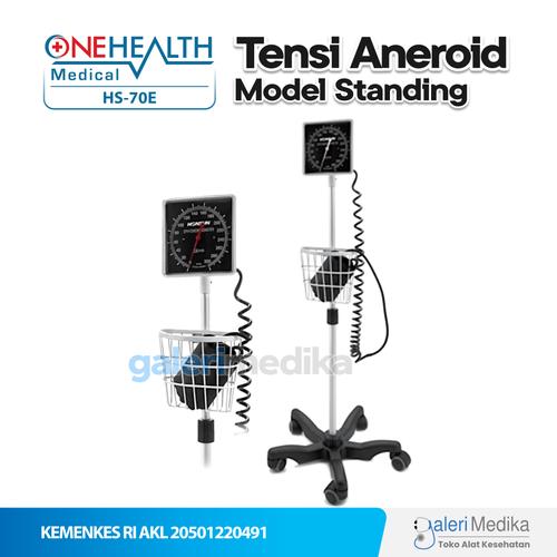 Jual Tensimeter Aneroid OneHealth HS-70E Model Standing Tensi + Troli ...