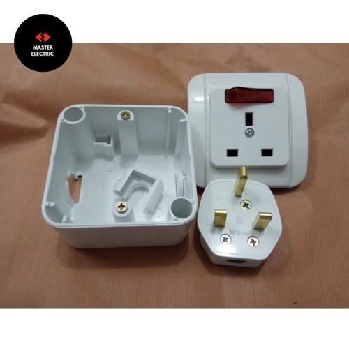 Jual STEKER AC STOP KONTAK AC BROCO COLOKAN AC KAKI TIGA SET - 1Set ...