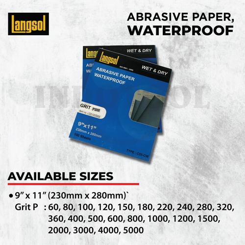 Jual Amplas Kertas Waterproof Wet Dry 9x11" Grit P 60 - P 5000 LANGSOL ...