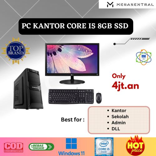 Jual PC Rakitan Kantor Core i5 10400 8GB SSD 256GB Gen 10th Siap Pakai ...