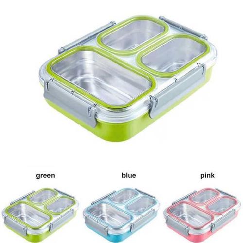 Promo Lunch Box Stainless Steel 304 Sekat 3 Food Grade anti Tumpah ...