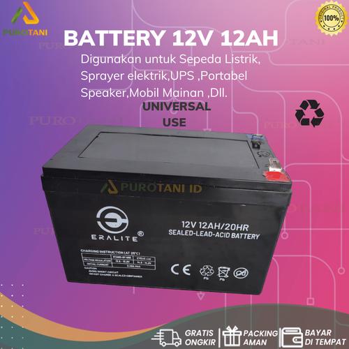 Jual Aki Kering Kuning 12V-10 AH ERALITE 6-DFM-12 SEALED LEAD ACID ...