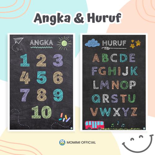 Jual Poster Angka dan Huruf Edukasi Anak Ukuran Besar Bahan Tebal ...