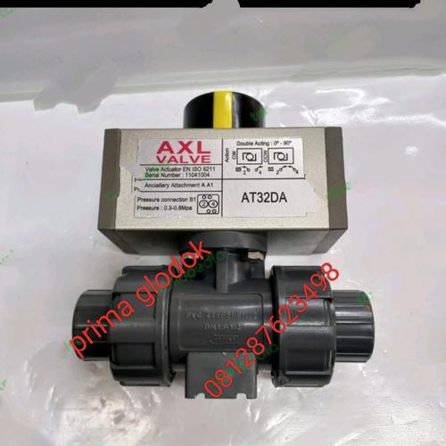 Jual Ball valve PVC actuator pneumatic 1/2inch/ball valve otomatis 1 ...