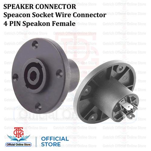 Jual Socket Soket Speakon Spikon Spicon Bulat Female Konektor Audio 4 ...