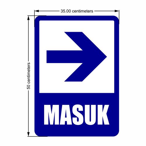 Jual RAMBU PLANG JALAN MASUK 35CM X 50CM PLAT ALUMUNIUM - Kanan - Kota ...