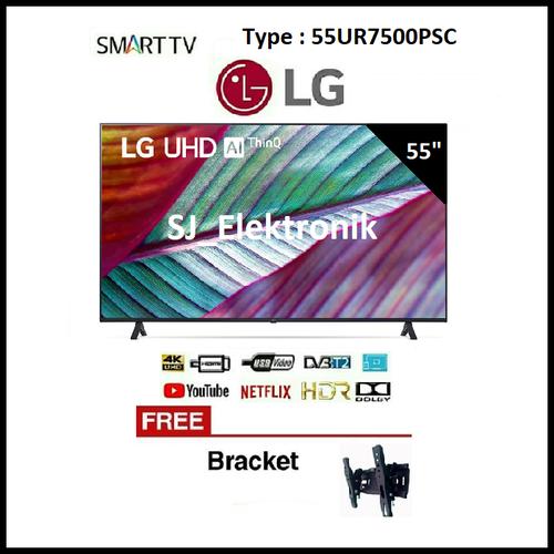 Jual Braket + LED TV LG 55 Inch 55UR7500PSC - 55UR7500 Real 4K Smart ...