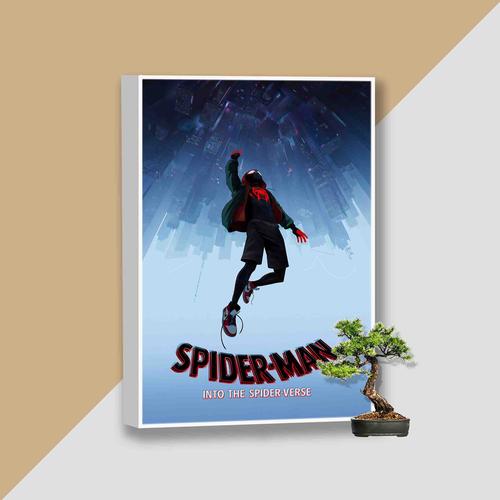 Jual Poster Film Spider Man - Into The Spider Verse + Frame - Putih ...
