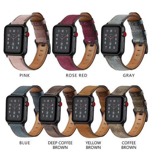 Jual Tali Strap Kulit Vintage Apple Watch iWatch Ultra 41 45 49mm 5 6 7 ...