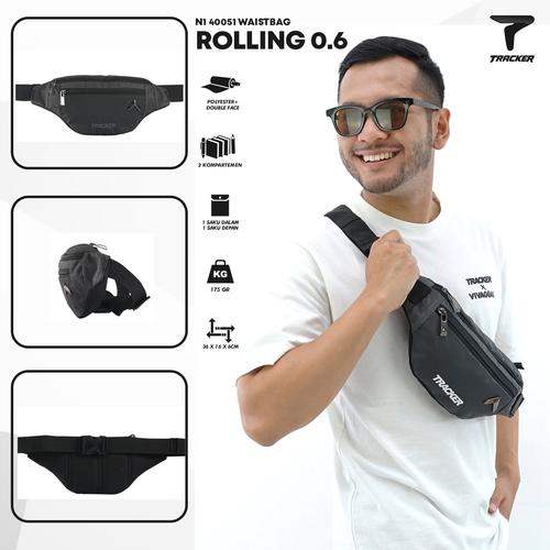Jual Tas Pinggang Pria Tracker Rolling 0.6 - tulisan hitam - Kab ...