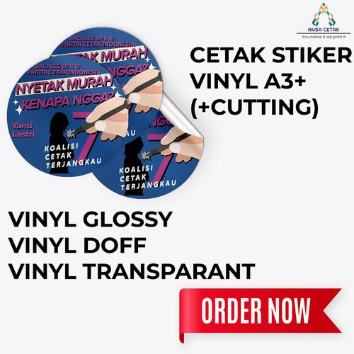 Jual Cetak Sticker Vinyl A3 (Print + Cutting) - Glossy / Doff ...