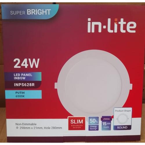 Promo Lampu Inlite / In-lite Downlight Led Panel 24 Watt BULAT INPS628R ...