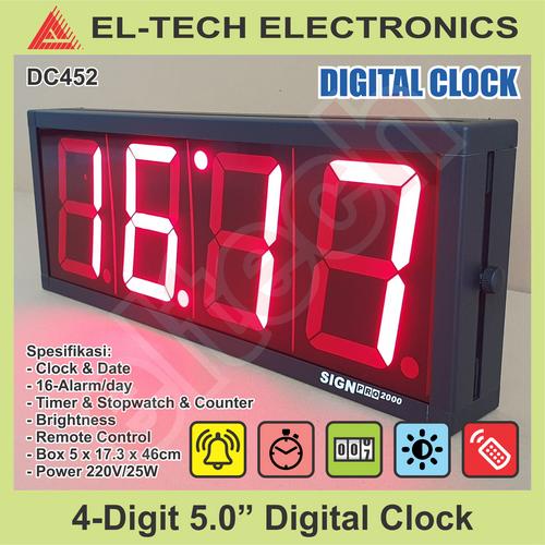 Jual 5.0" 12.7cm Jam Dinding Meja Digital Clock LED Date Tanggal Alarm ...