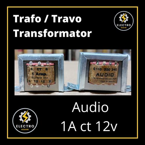 Jual Trafo 1A ct 12v AUDIO | travo 1a ct12v kotak | tinggi 4,2cm smps ...