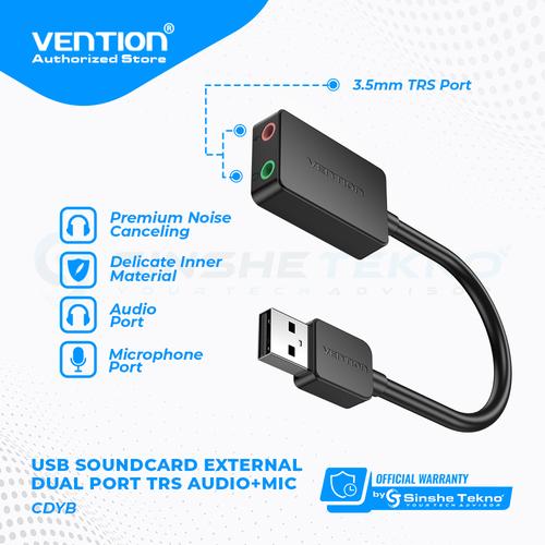 Promo DT - Vention Usb Sound Card SoundCard External Aux Audio 3.5mm ...