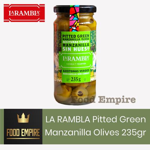 Jual LA RAMBLA | Pitted Green Manzanilla Olives 235 gr | Buah Zaitun ...
