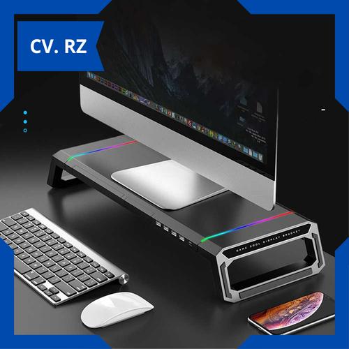 Jual Adjustable Monitor Riser Stand Table/Desk Setup Meja Monitor USB ...