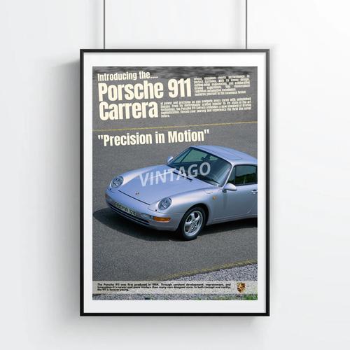 Jual Poster Dinding A4 Porsche 911 Iklan Mobil Lawas Retro Vintage ...