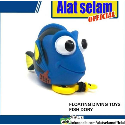 Jual Floating Toys Dory Fish Rubber Diving with Rope Dive Signal ...