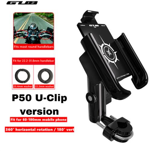 Jual GUB P50 Braket HP Sepeda Motor Alumunium Motorcycle Phone Holder 360° - Model U- Clip ...