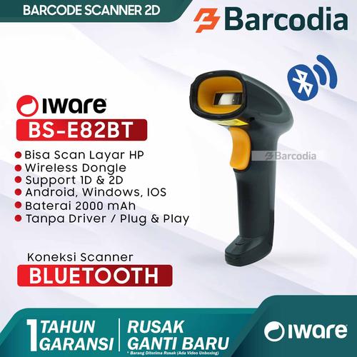 Promo Barcode Scanner 2D Wireless Bluetooth - Iware BS-E82BT / BSE82BT ...