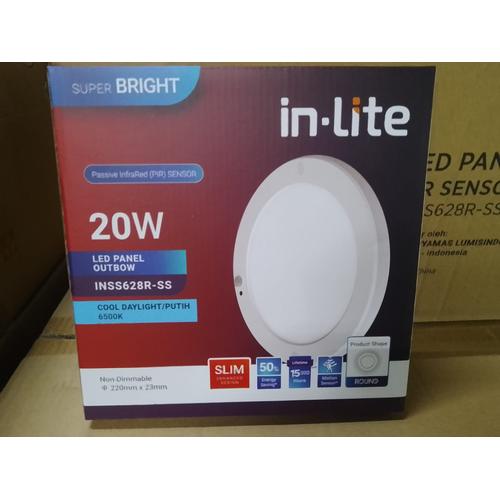 Jual LAMPU DOWNLIGHT LED PANEL IN LITE 20W BULAT OUTBOW SENSOR GERAK ...
