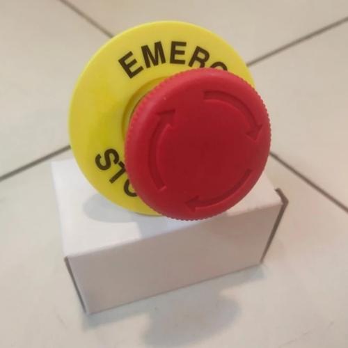Jual Push button Lock tombol Emergency Stop White Name Plate - Jakarta ...