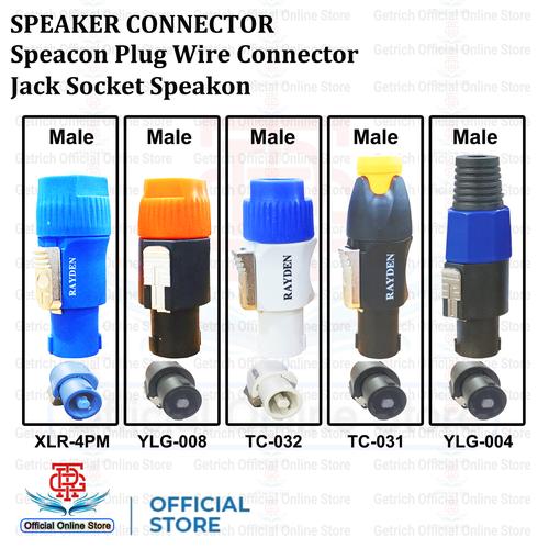 Jual Jack Soket Konektor Audio Speakon Spicon Speacon Speaker Male ...
