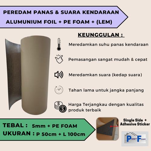 Jual Peredam panas Kap Mesin Mobil 50cm x 1mtr Alumunium Foil Tebal 5mm ...