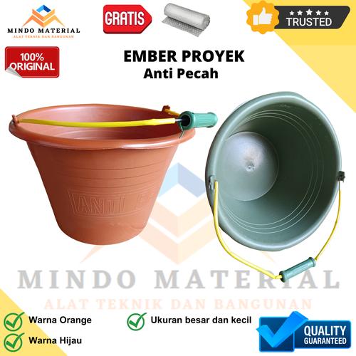 Jual Ember Cor Proyek Anti Pecah Orange Hijau Besar Kecil - Hijau ...