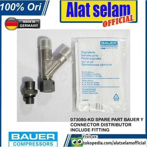 Jual 073080 Part Compressor Bauer Y Connector Double Hose PE 200 250 ...