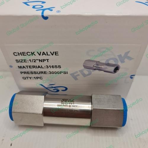 Jual check valve ss316 NPT 3000psi 1/4" inch / drat stainless 316 ...