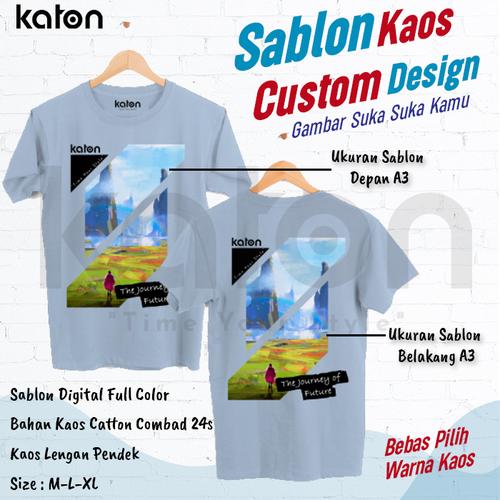 Jual Baju / Kaos Custom Sablon 2 Sisi A3+A3 - Full Color - Satuan - M ...