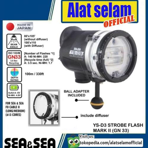 Jual 03123 Strobe Underwater Sea & Sea YS-D3 Mark II Sea&Sea Flash Diving - Jakarta Utara ...