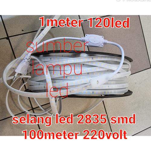 Jual selang led 2835 smd 120led 100mtr / strip drop ceiling 100meter ...